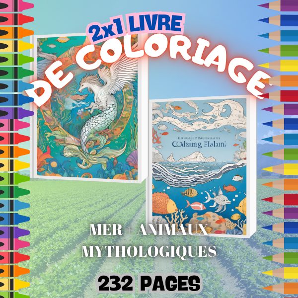 LIVRES DE COLORIAGE 2 EN 1 : DE NOMBREUX ANIMAUX ET SCÈNES AMUSANTS ...