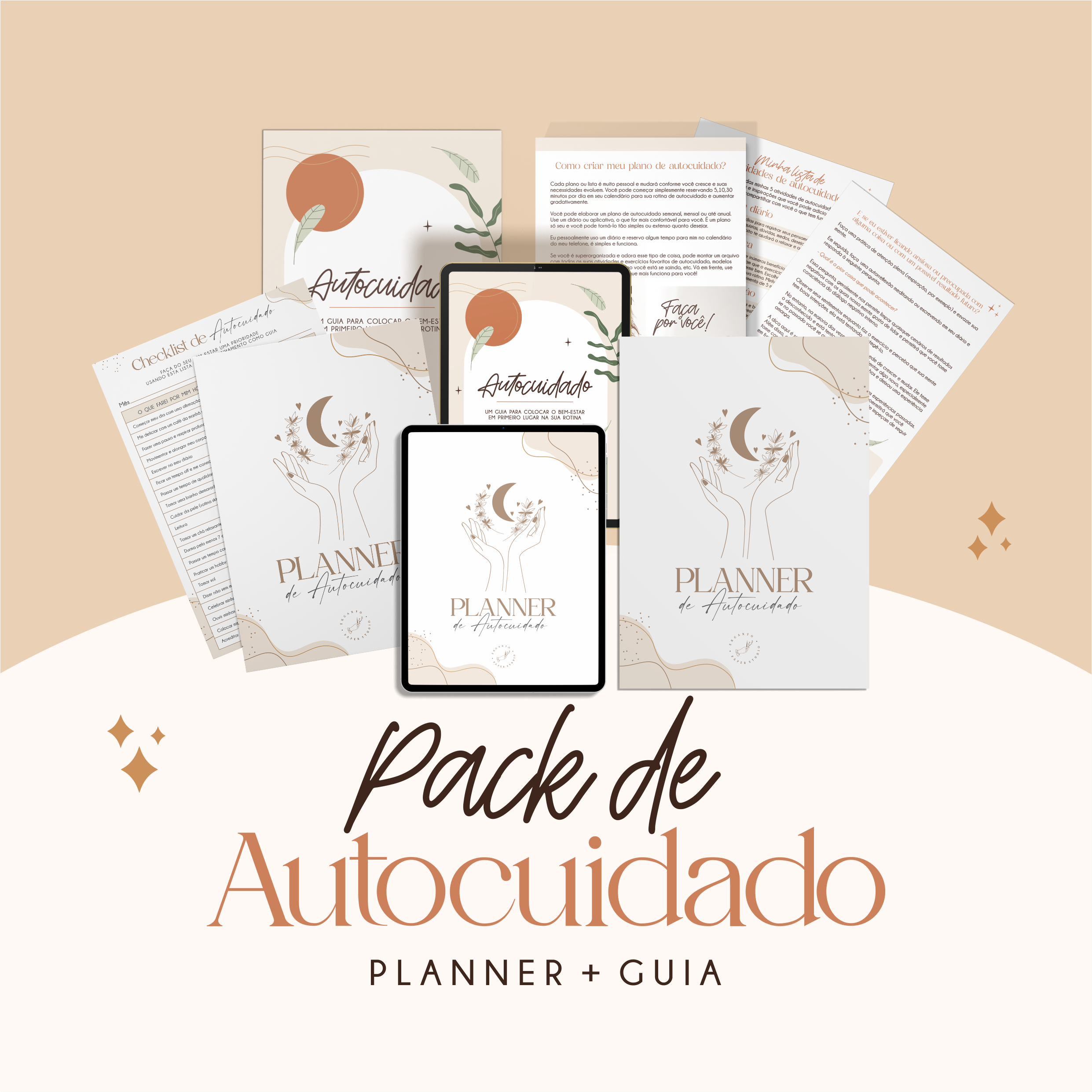 Pack Autocuidado - Planner + Guia - Encanto Paper Studio | Hotmart