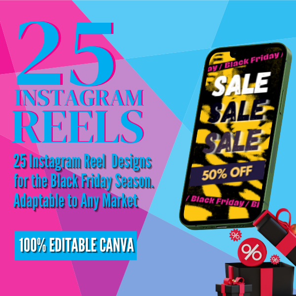 Black Friday Instagram Reel Templates / Canva Kit for Sales - CROMA...