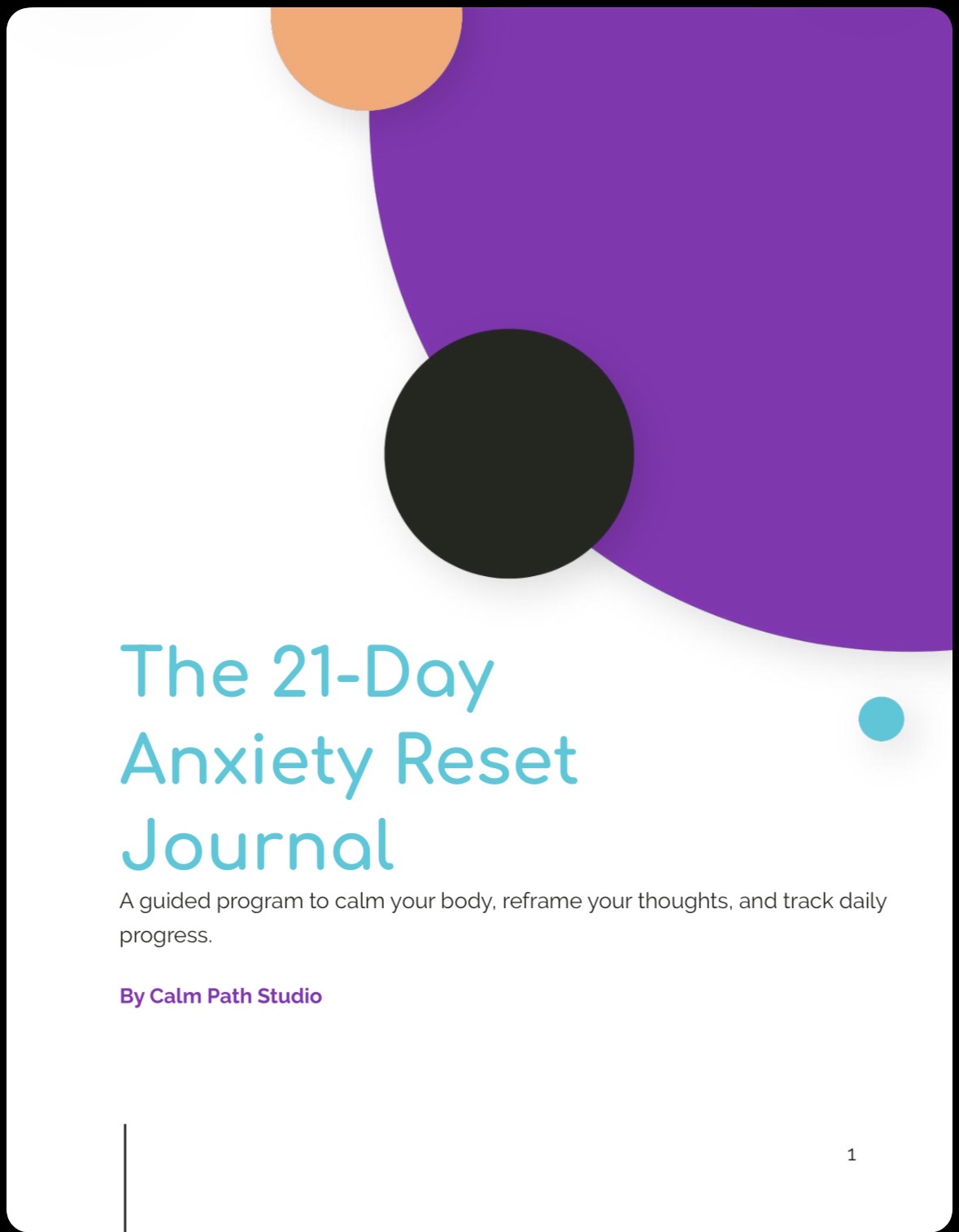 The 21-Day Anxiety Reset Journal | Hotmart