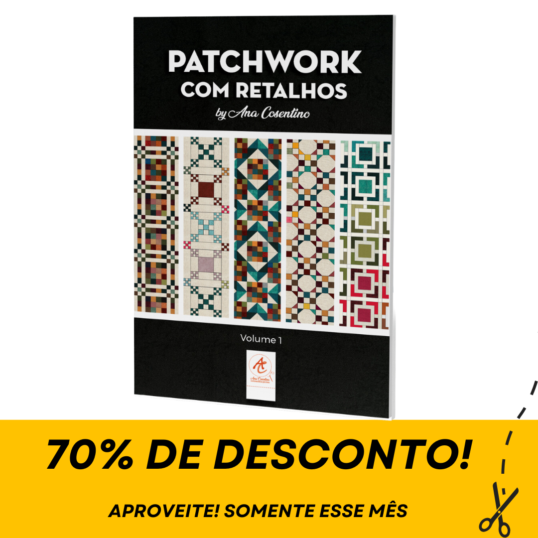 Livro Físico Patchwork Com Retalhos - Ana Cosentino