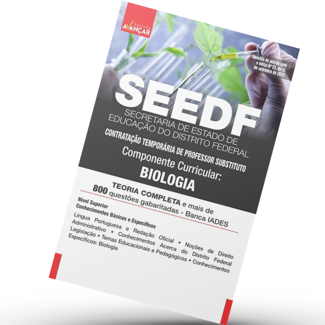 Apostila Professor Biologia da SEEDF 2023 - Editora Avançar | Hotmart