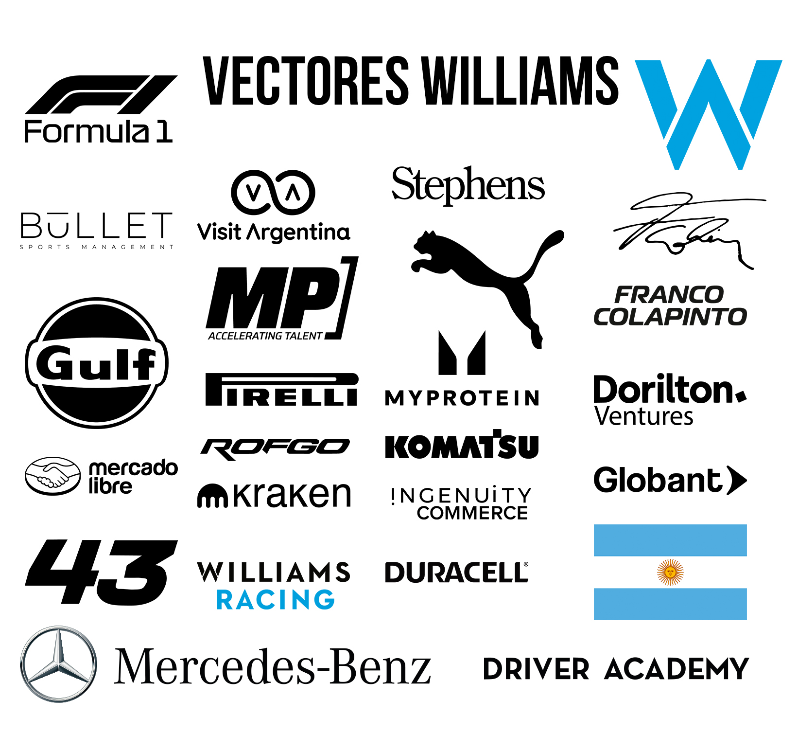 VECTORES WILLIAMS EPS -AI - PDF y PNG - Cesar BENEGAS | Hotmart