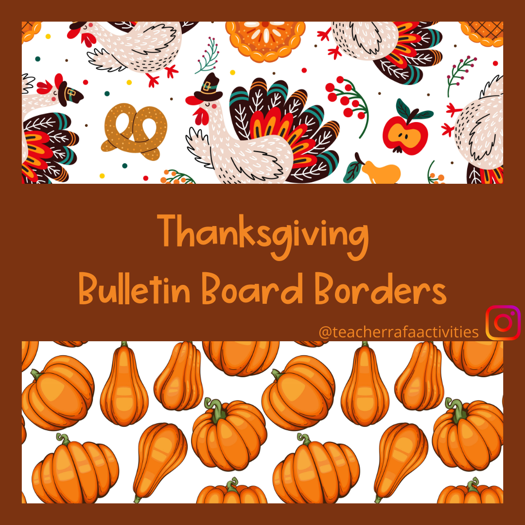 Thanksgiving Bulletin Board Borders.