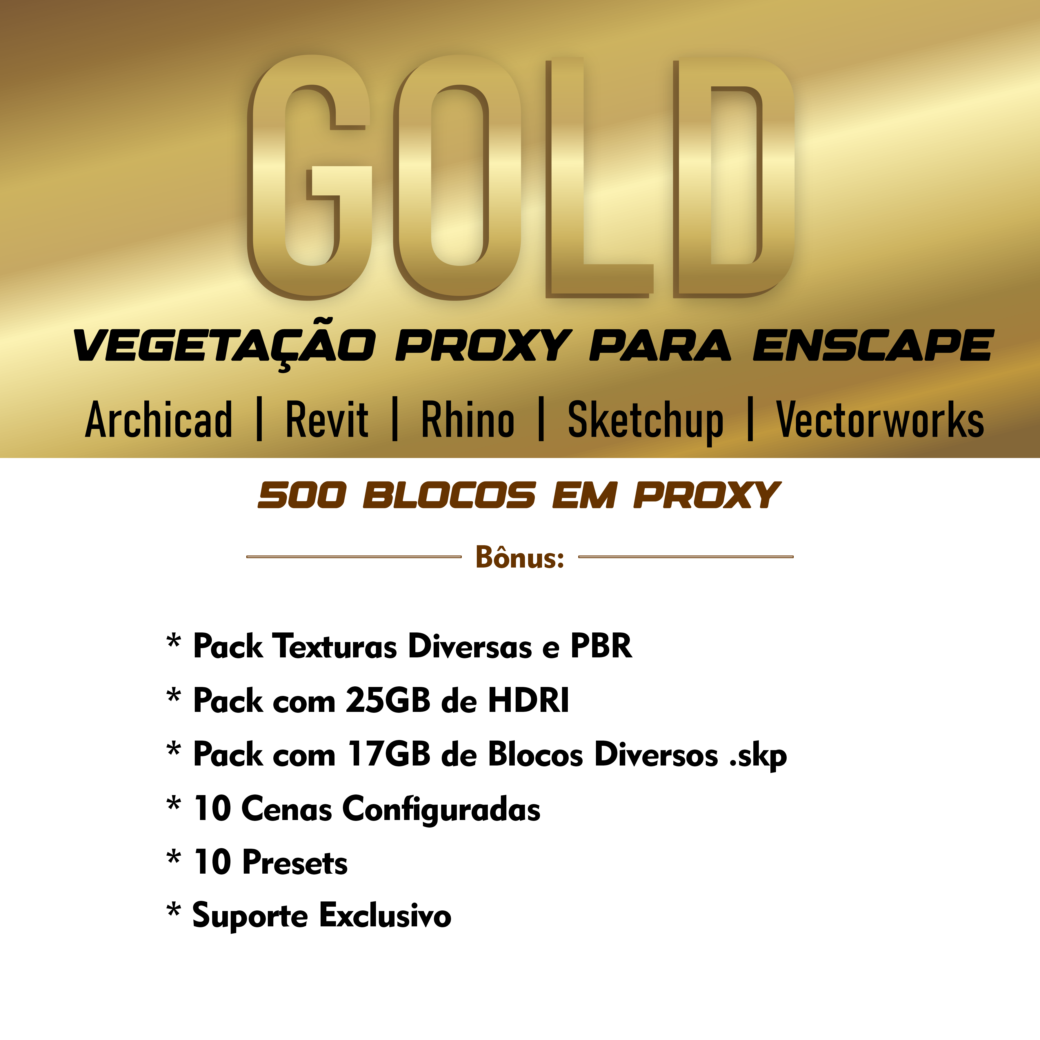 GOLD Vegetação Proxy para Enscape - Luan de Sá (Arkitet3D) | Hotmart