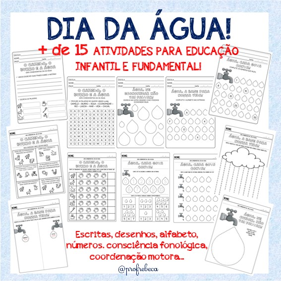 Atividades Dia da Água - Rebeca Osvald Neumann | Hotmart
