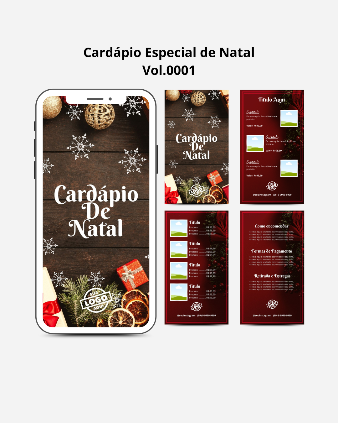 Template Menu De Natal Vol.0001 - Rafael dos Santos Souza | Hotmart