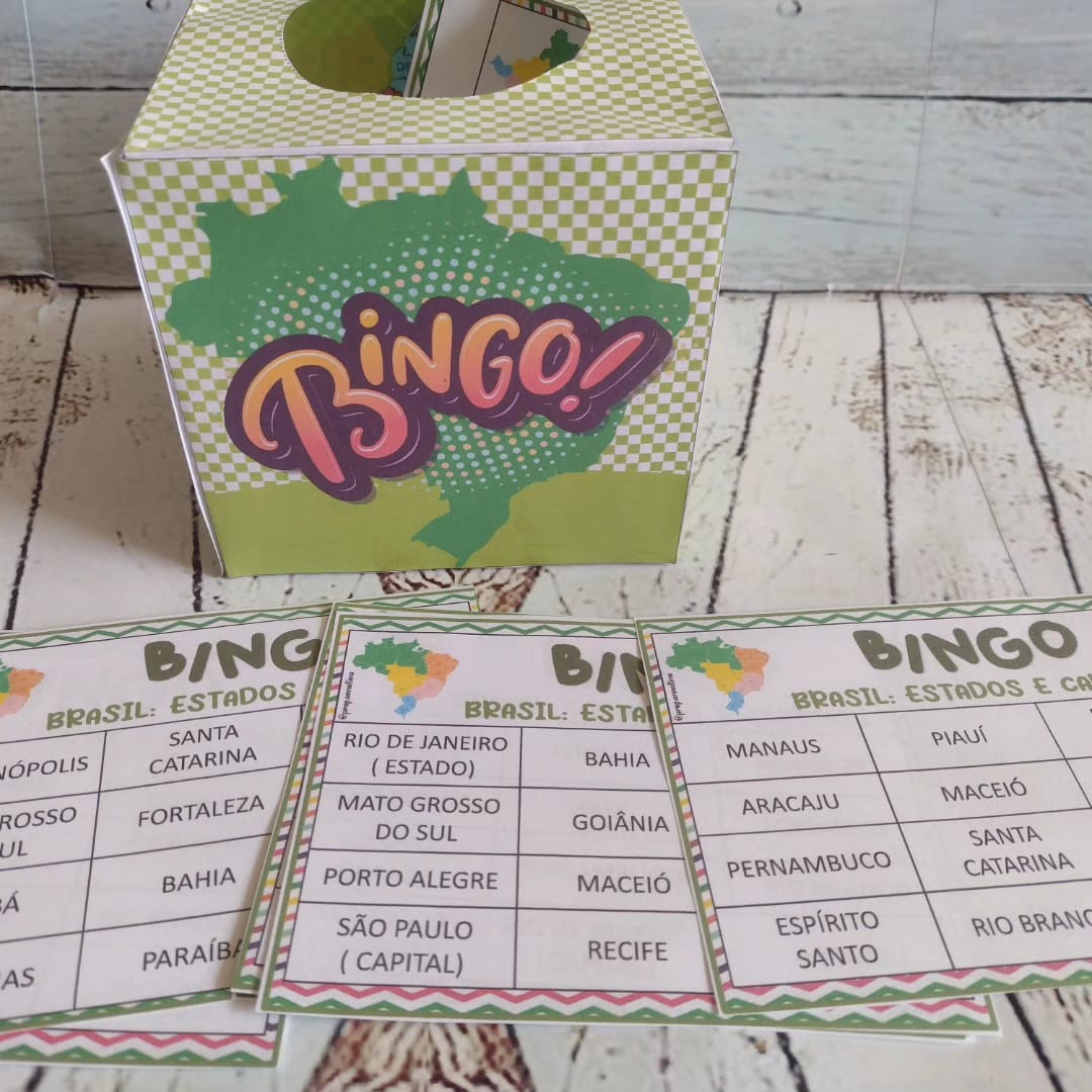 BINGO: BRASIL ESTADOS E CAPITAIS - Ana Cristina de Jesus Pimenta