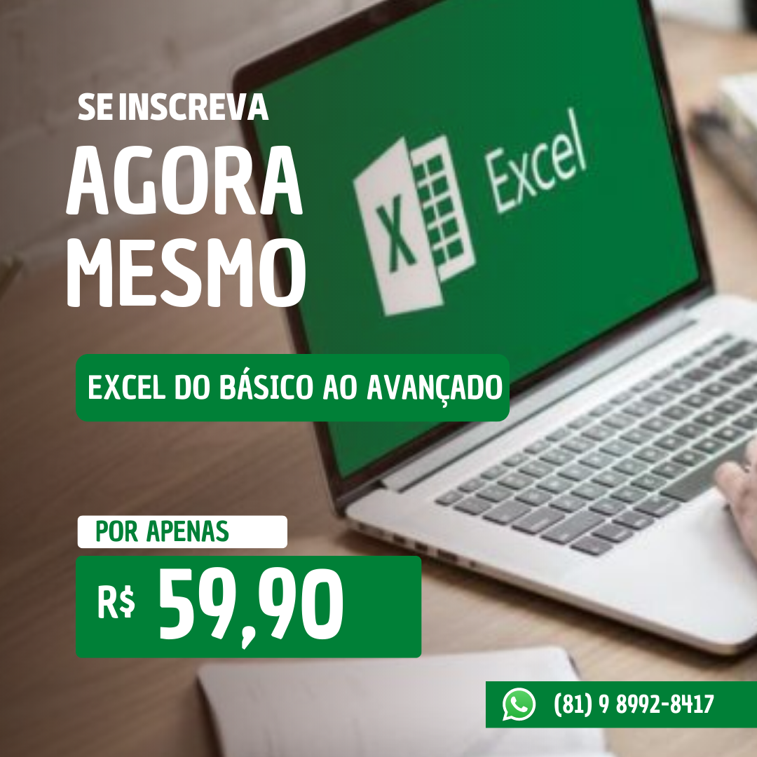EXCEL DO BÁSICO AO AVANÇADO - José Ewerton dos Santos | Hotmart
