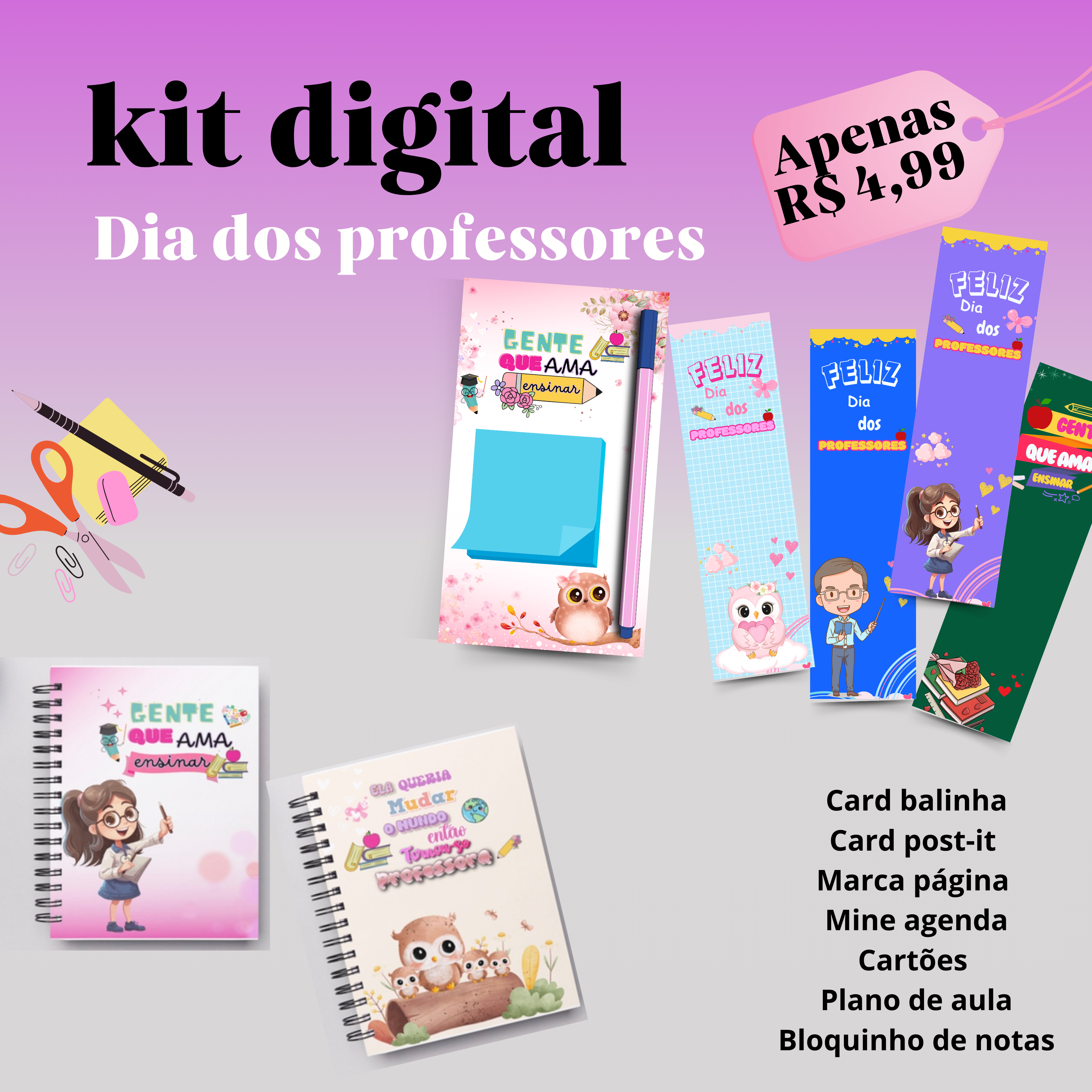 DIA DO PROFESSOR KIT DIGITAL - Géssica Ramos | Hotmart