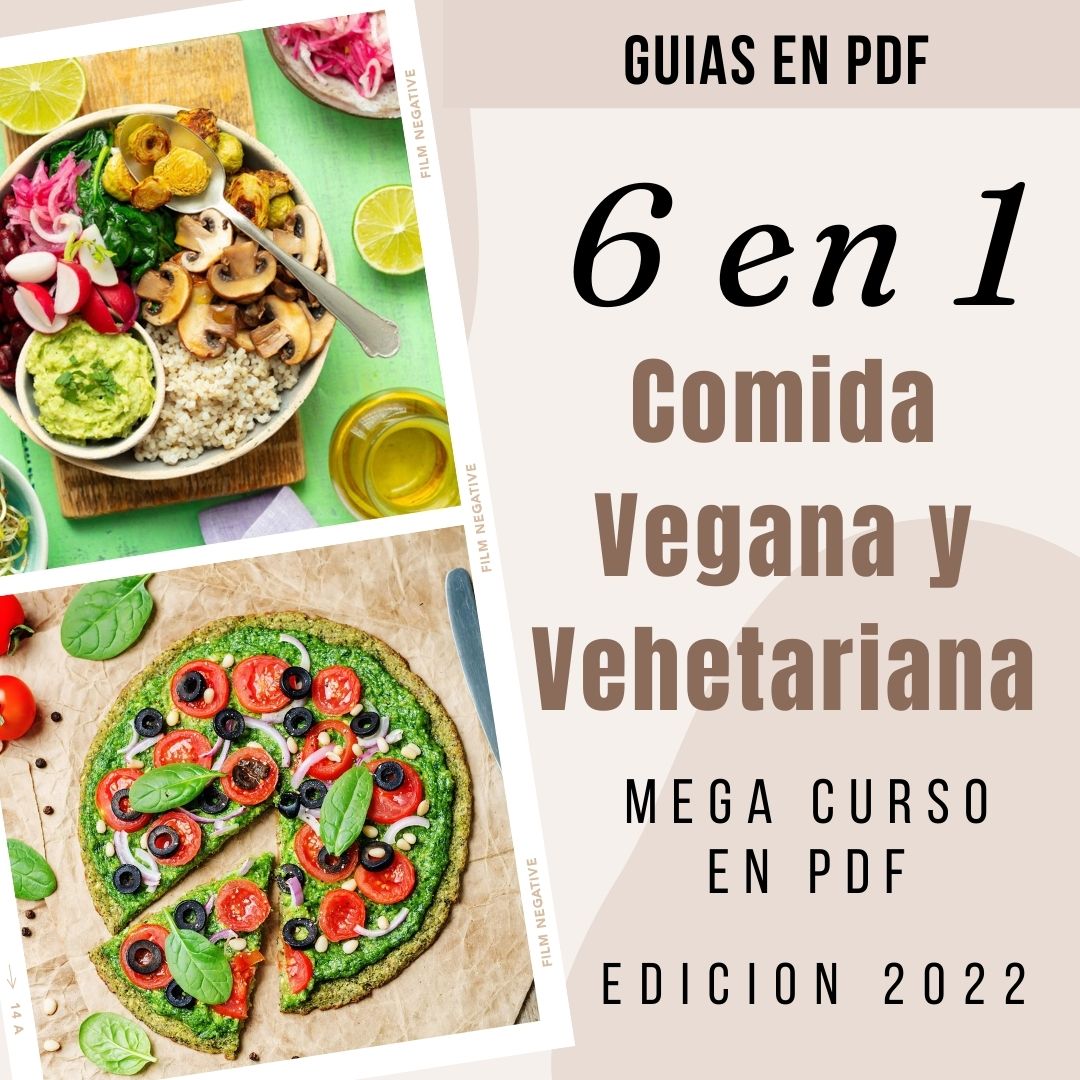 Curso digital de Cocina Vegetariana Y Vegana + 250 RECETAS| 6 ebook...
