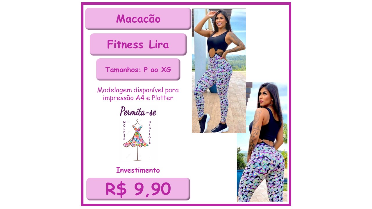 Macacão Fitness Lira (P ao XG)