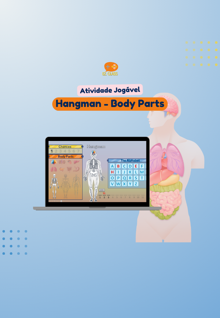 Hangman Internal Body parts - Atividade Jogável no PPT para aula de...