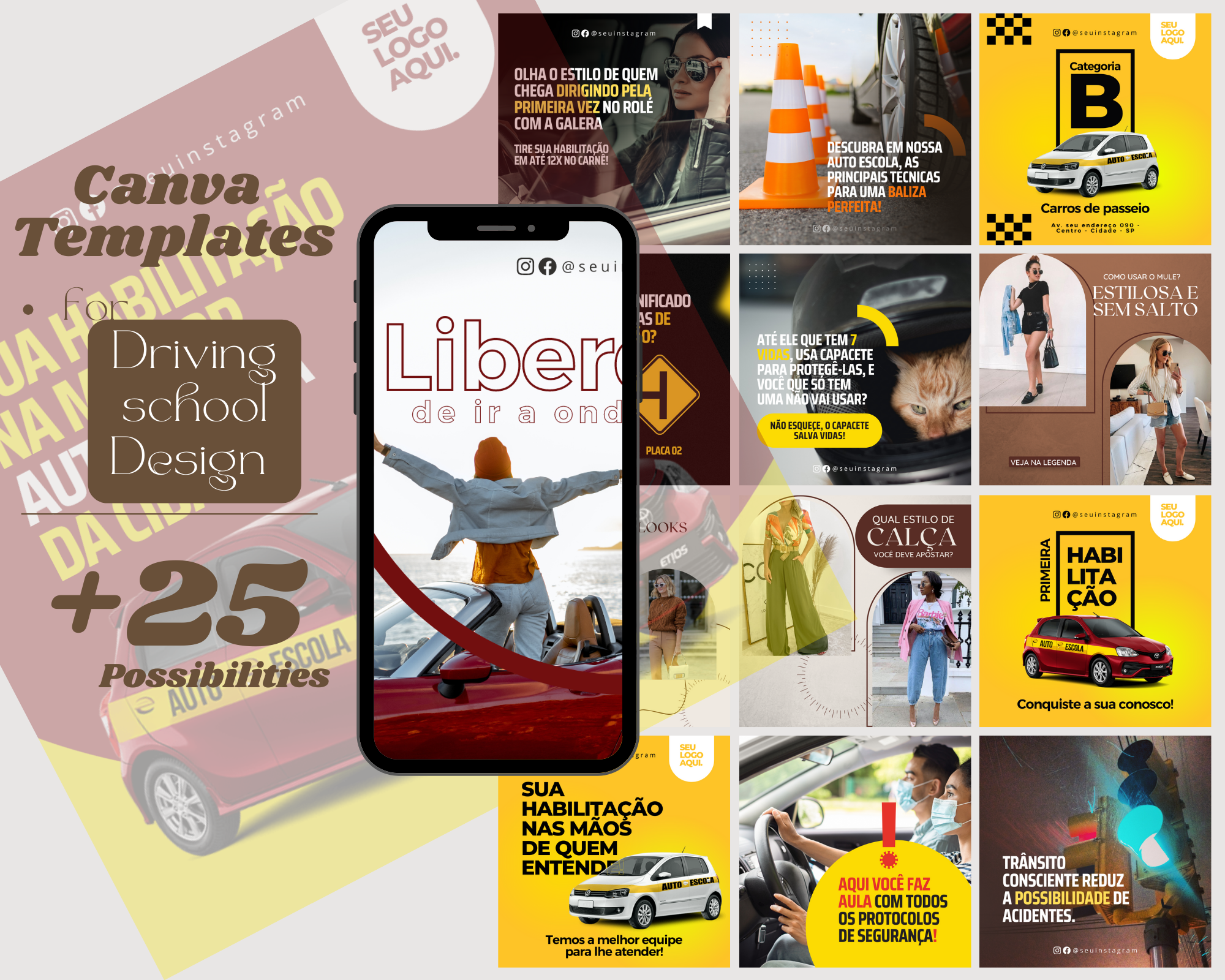 Canva Template driving school +25 possibilities