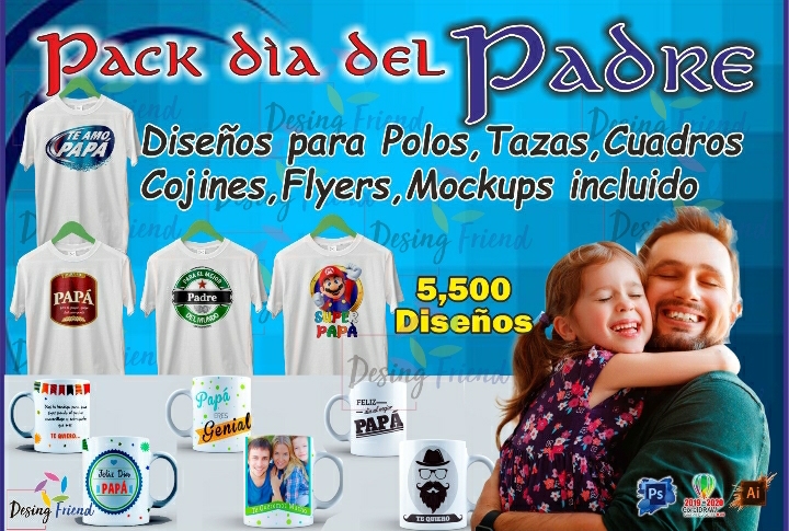 5,500 DISEÑOS PARA DIA DEL PADRE ESTAMPADO SUBLIMADO - DESIGN FRIE...