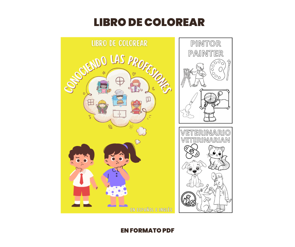 Libro para colorear bilingüe - español e ingles - Catalina Morosin ...