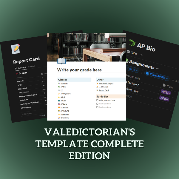 Valedictorian's Template Complete Edition - Valedictorian student