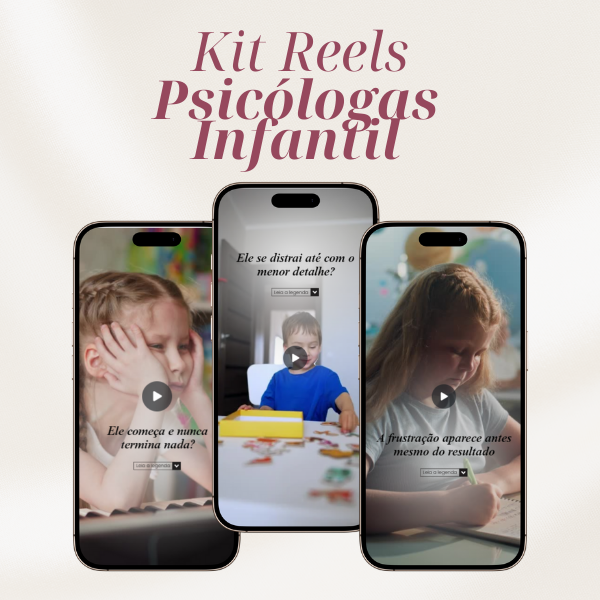 Kit de Reels para Psicóloga Infantil - Jessica Braz | Hotmart