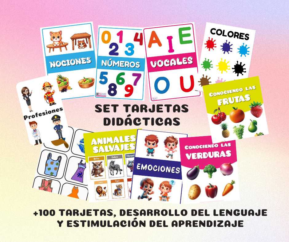 Set Tarjetas Didácticas: +100 Tarjetas imprimibles - sebastian gar...