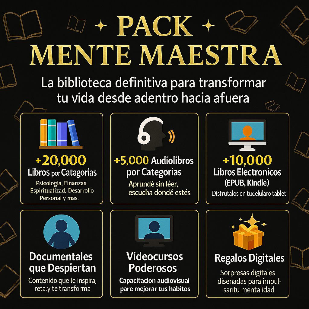 Pack Mente Maestra - Biblioteca Digital para Transformar tu Vida