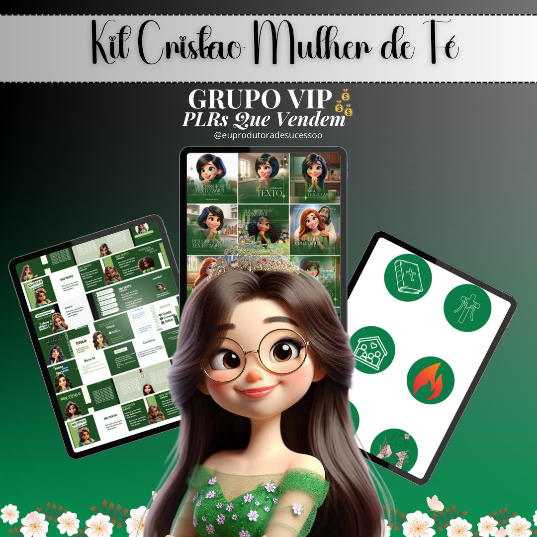 KIT CRISTAO MULHER DE FÉ - GREEN PLR - Marília Trindade Veras | Hot...