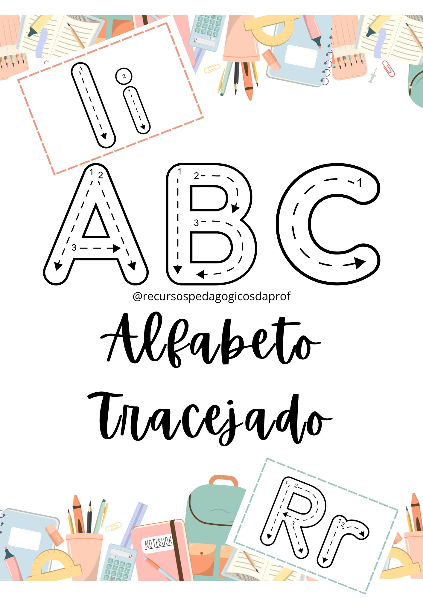 Alfabeto Tracejado - Prof Fran Souza | Hotmart