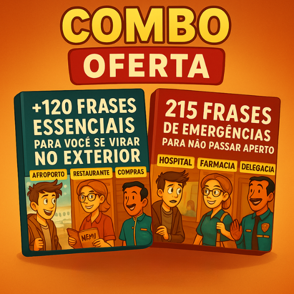 COMBO: 120 Frases para Se Virar no Exterior + 215 Frases de Emergên...