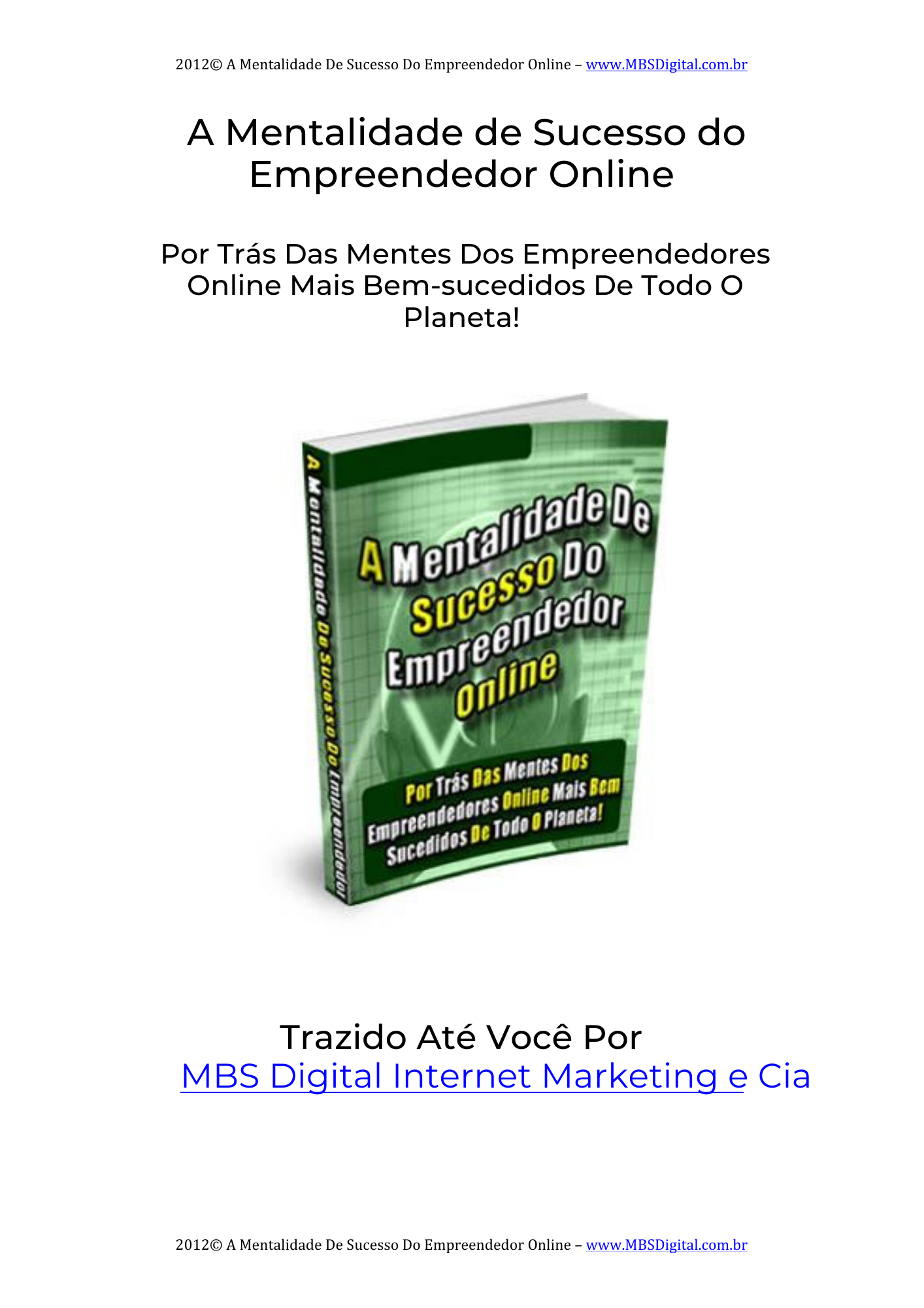 A Mentalidade de Sucesso do Empreendedor Online - SAMUEL SANTOS RI...