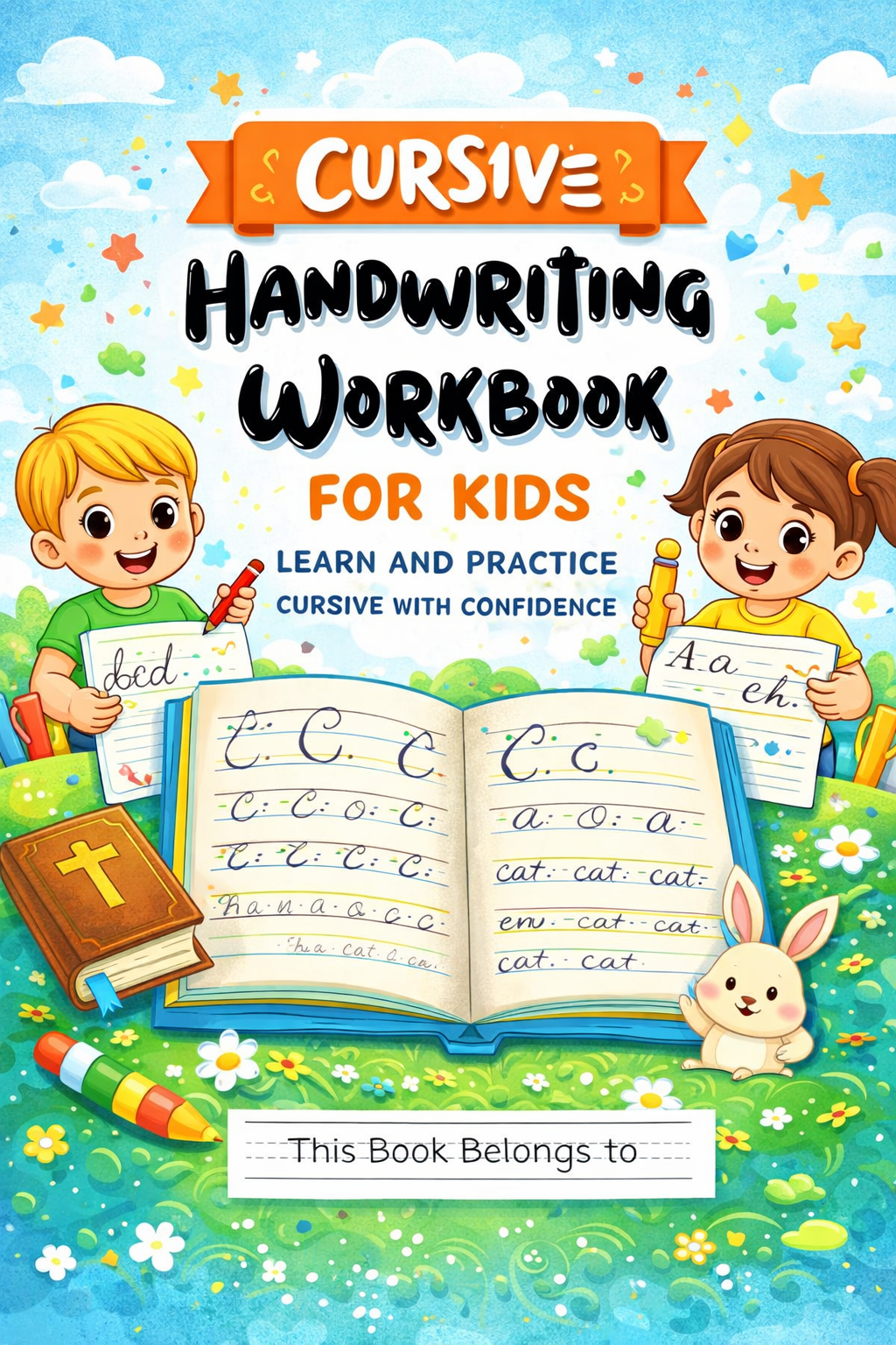 Cursive Handwriting Workbook for Kids – 120 Pages