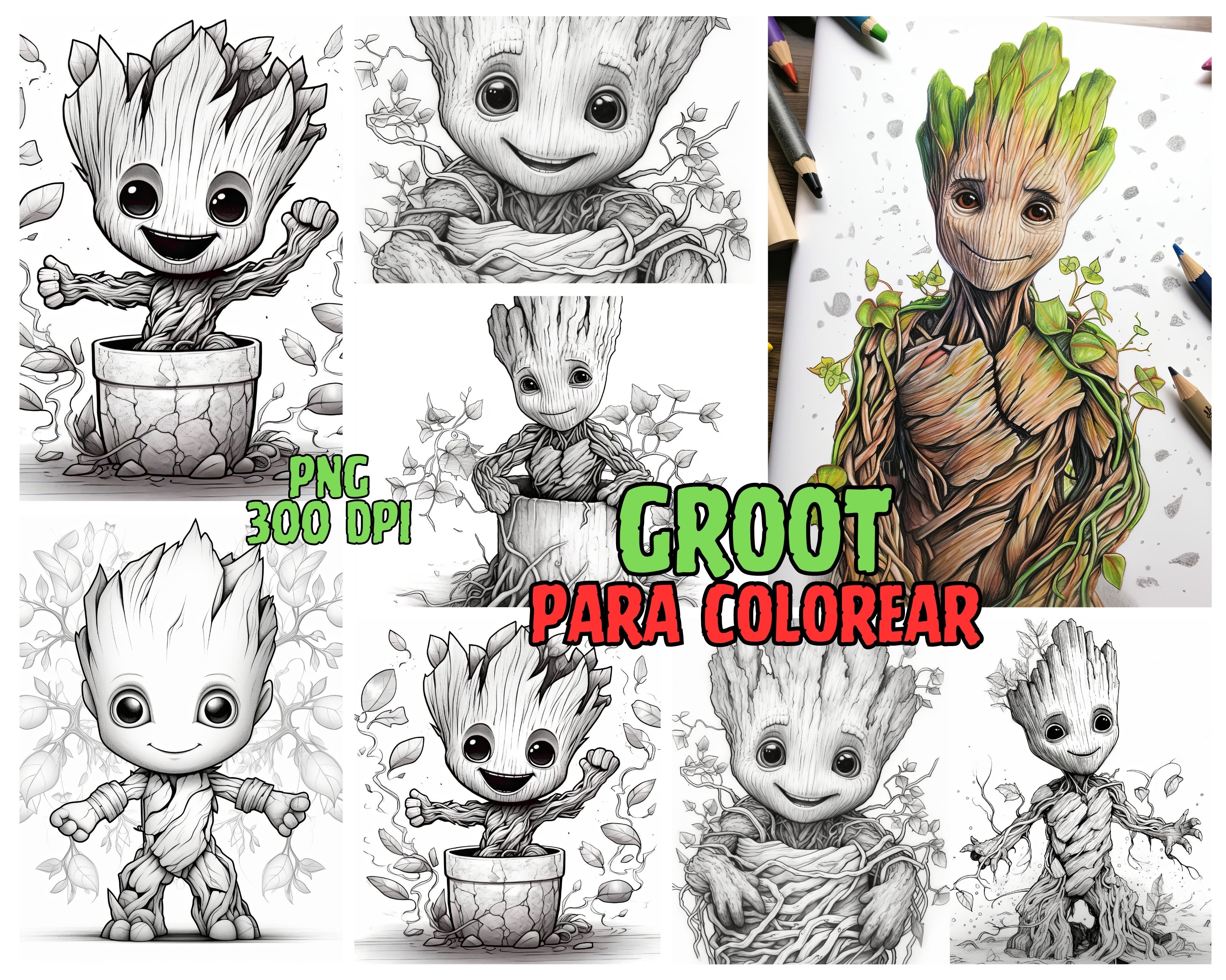 COLOREA A GROOT EN ALTA DEFINICIÓN. - Mario López | Hotmart