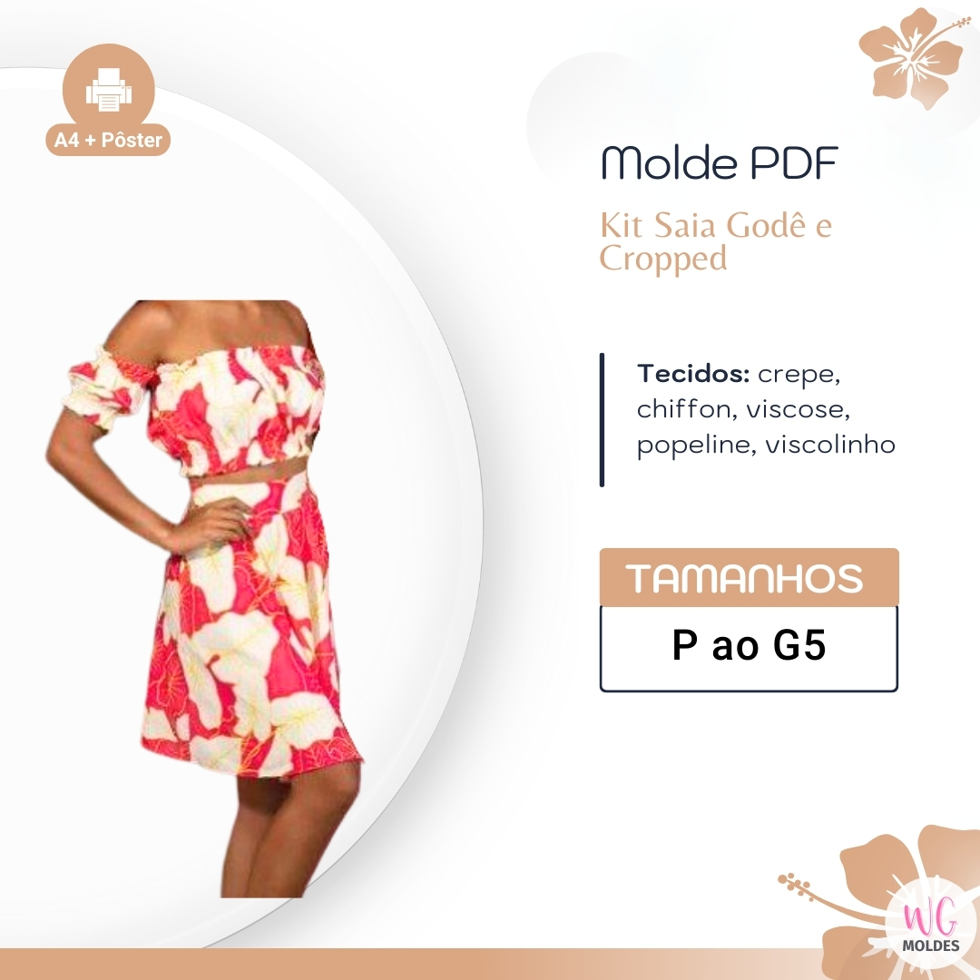 MOLDE KIT SAIA GODÊ E CROPPED