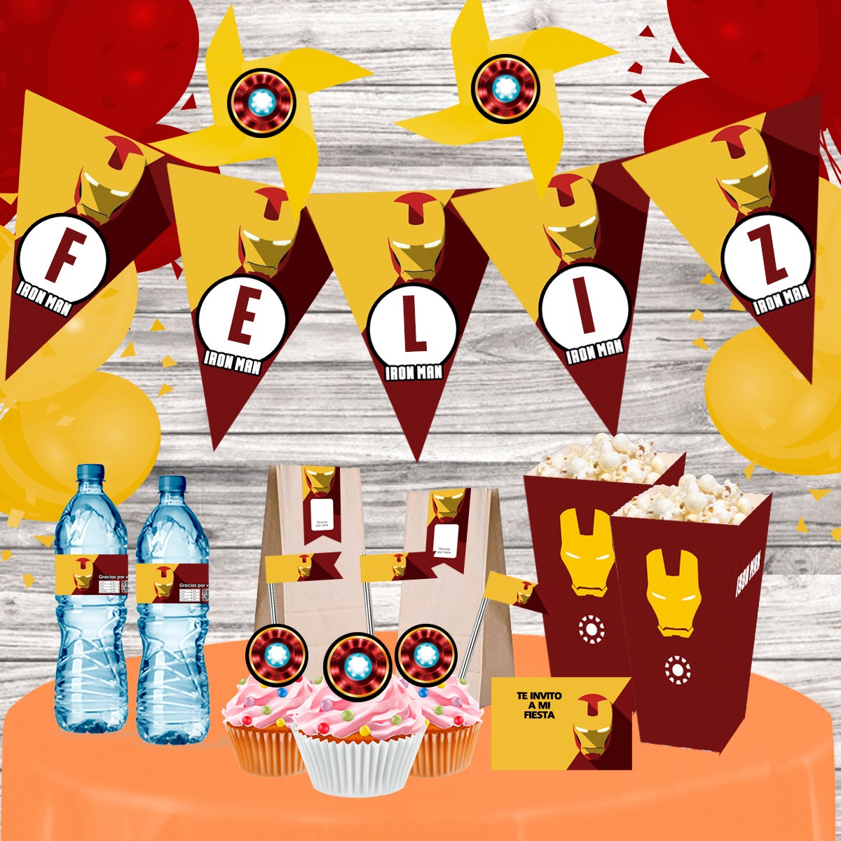 Kit Imprimible Iron Man Candy Bar Personaliza tu Fiesta (PDF) - Bel...