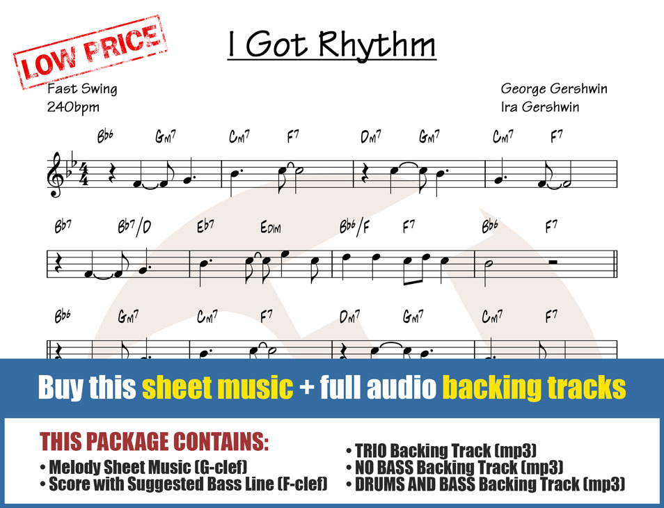 I Got Rhythm (Sheet Music + Backing Tracks)
