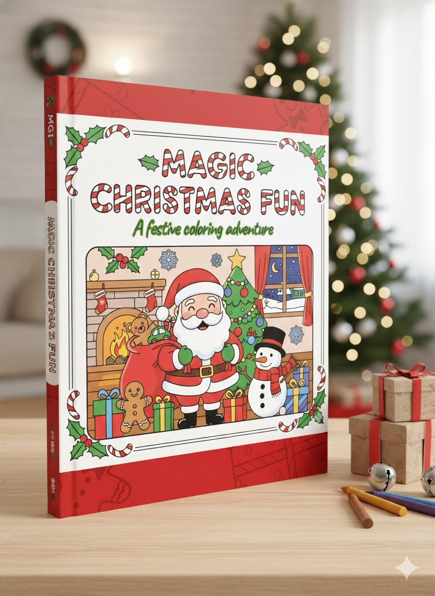 Digital coloring books: A creative Christmas adventure for little o...