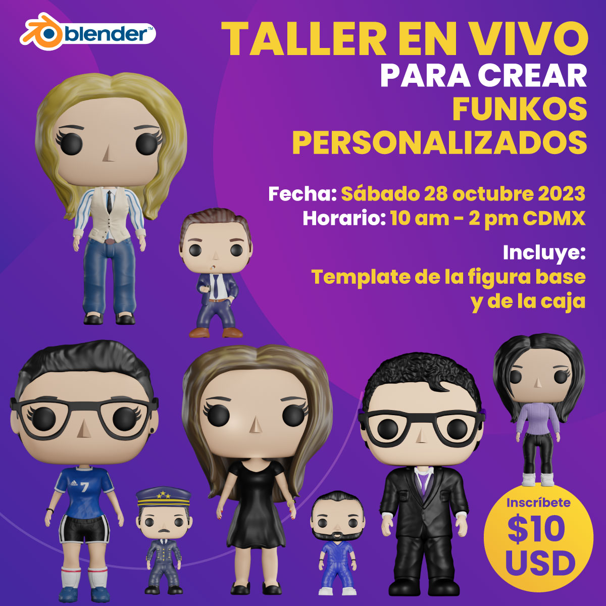 Taller en Vivo: Crea tu Funko Personalizado en Blender - Aprende Bl...