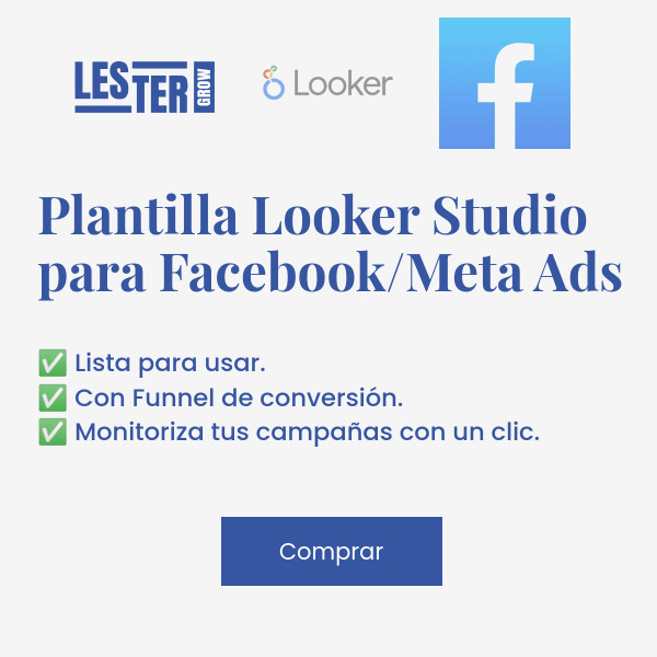 Plantilla Looker Studio para Facebook-Meta Ads - Lester Grow | Hotmart