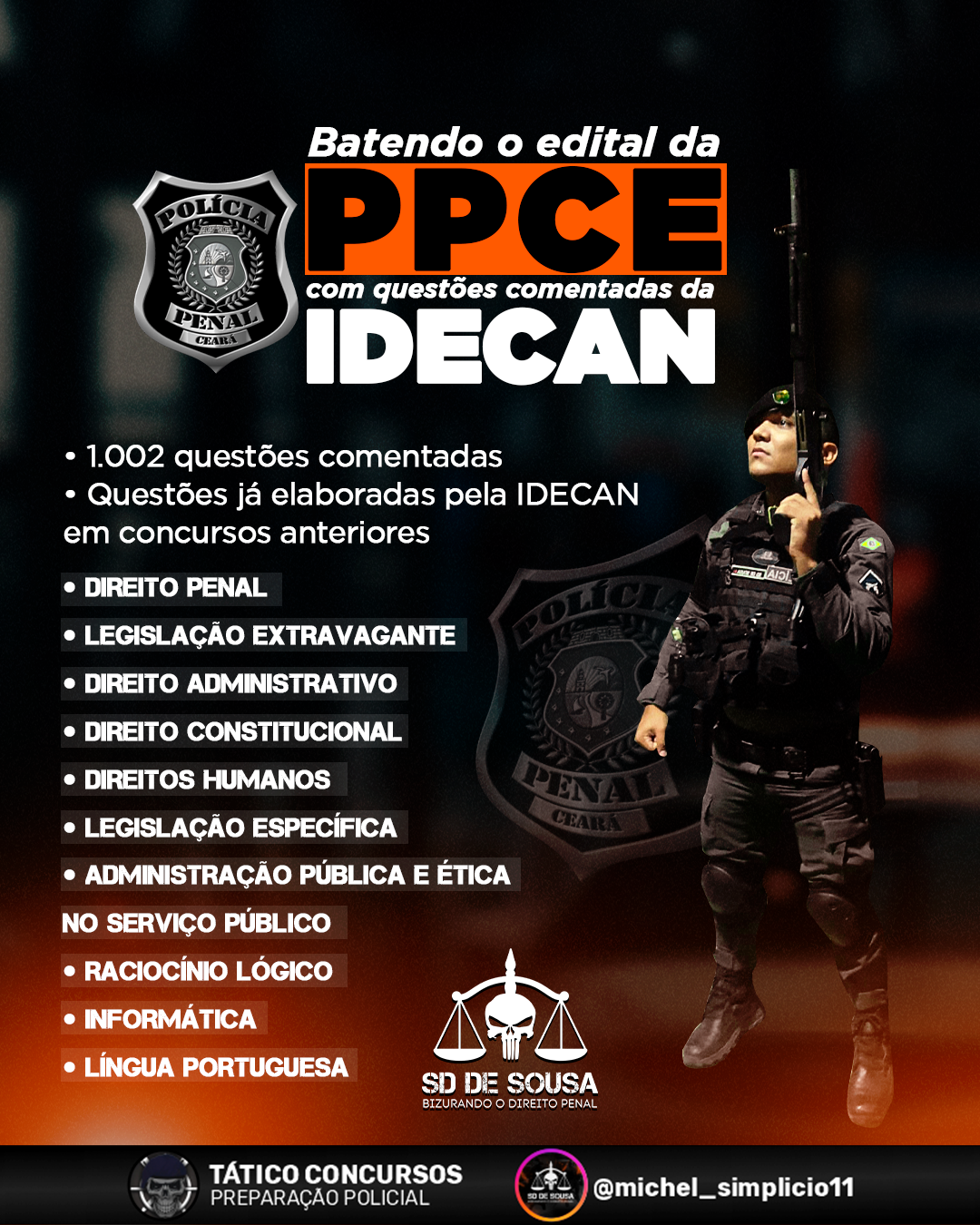 Batendo o edital da PPCE com QUESTÕES COMENTADAS da IDECAN - Michel...