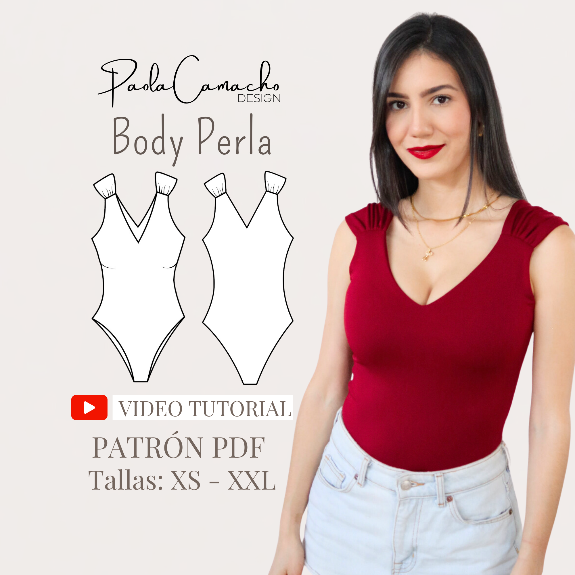 Patrón de costura Body Perla tallas desde XS hasta la XXL - patrone...