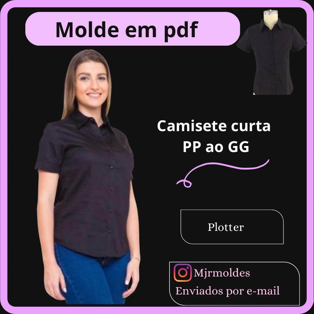 Molde Camisete curta feminina - MJR Produtos Digitais | Hotmart
