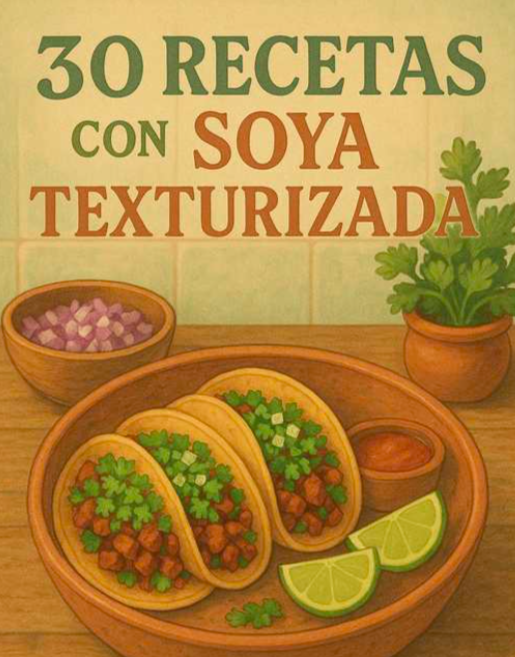 Recetario "30 recetas con soya texturizada" - Sinaí Pérez Morelos