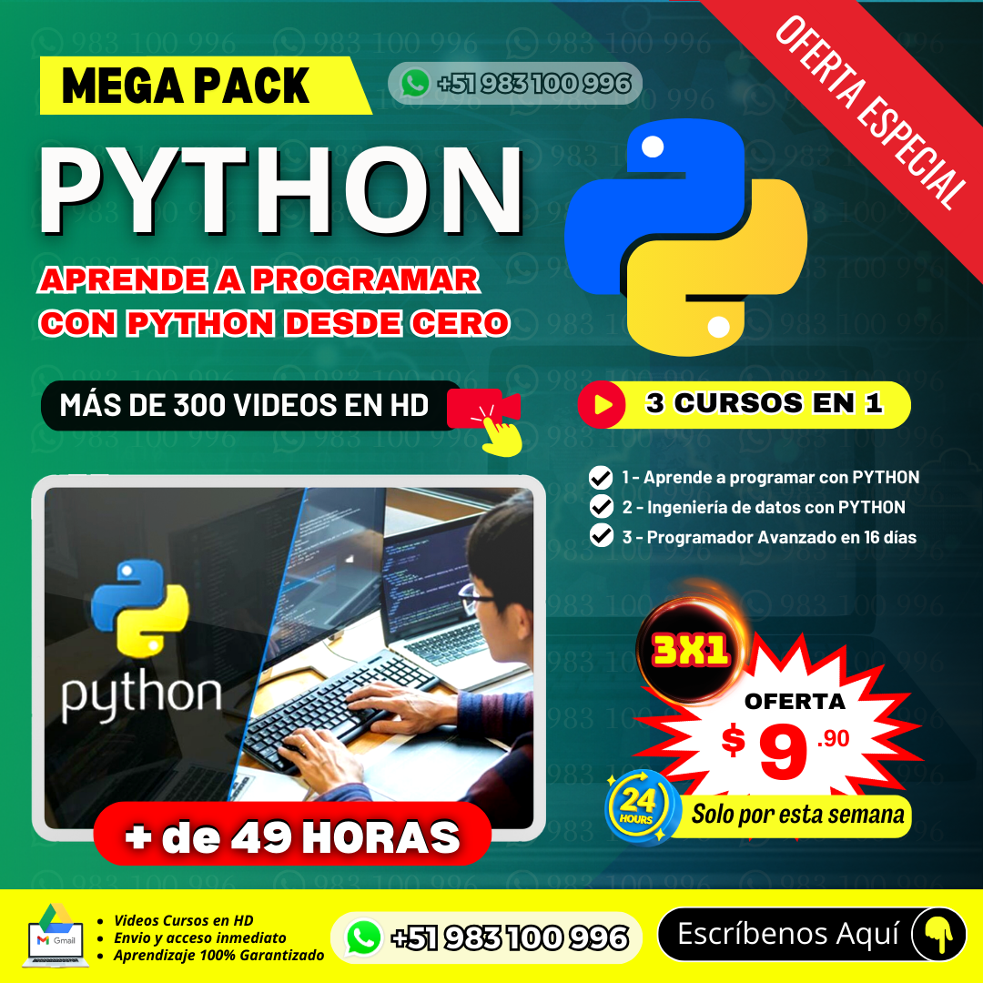 PYTHON DESDE CERO 3X1 - Depidfa.edu | Hotmart
