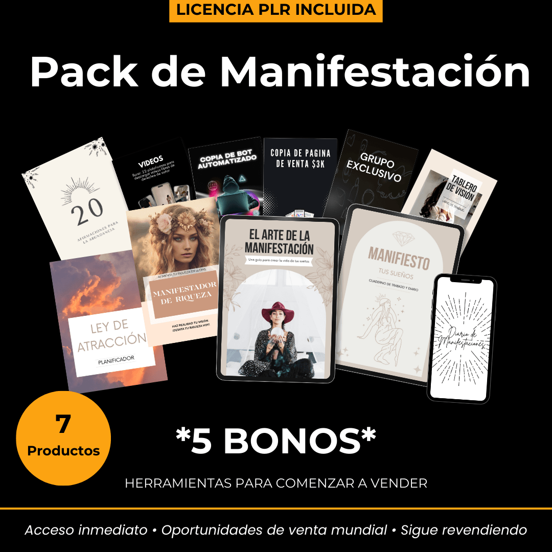 PACK MANIFESTACIÓN CON DERECHO DE REVENTA LICENCIA PLR