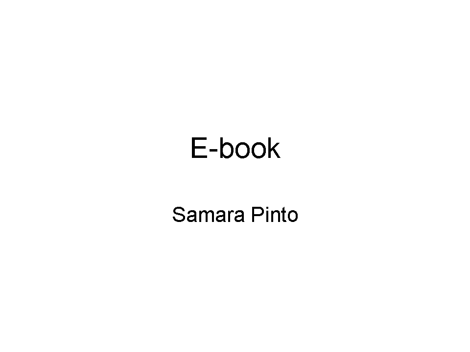 E-book Samara Pinto