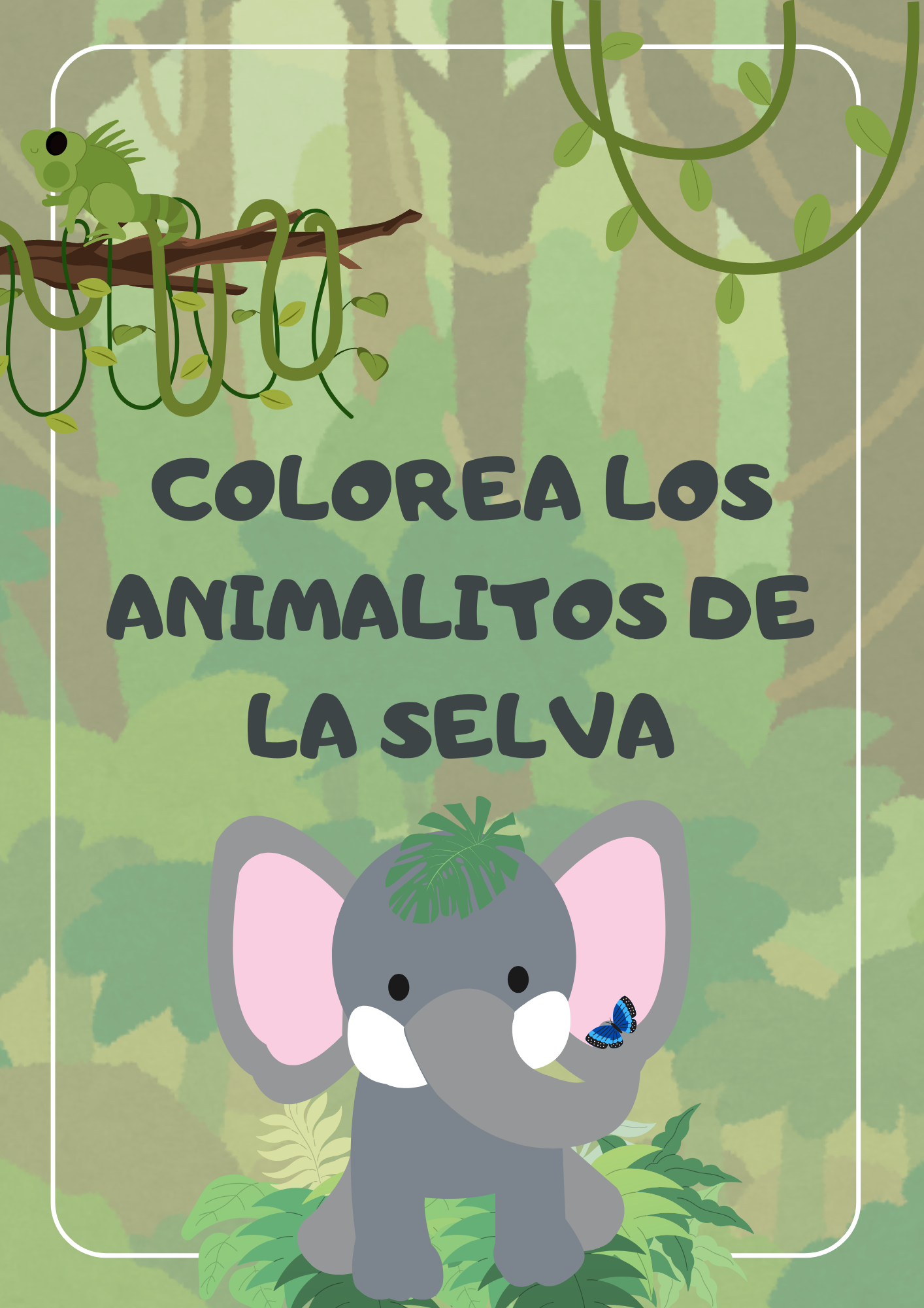 Libro para colorear: Animales de la Selva – Infantil - valeria M JR...
