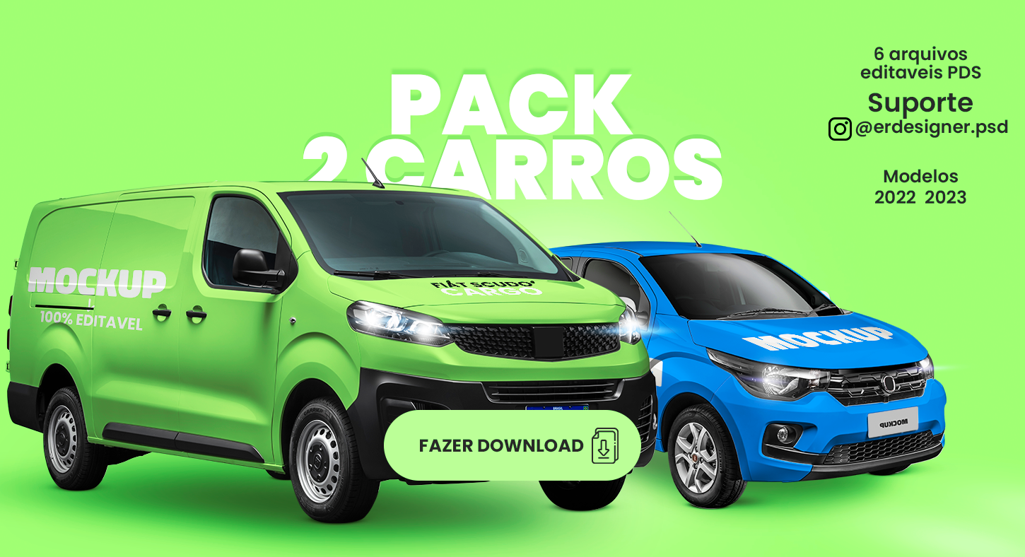 PACK 2 CARROS BR FIAT MOBI E FIAT SCUDO CARGO 2022 2023 - Emerson R...