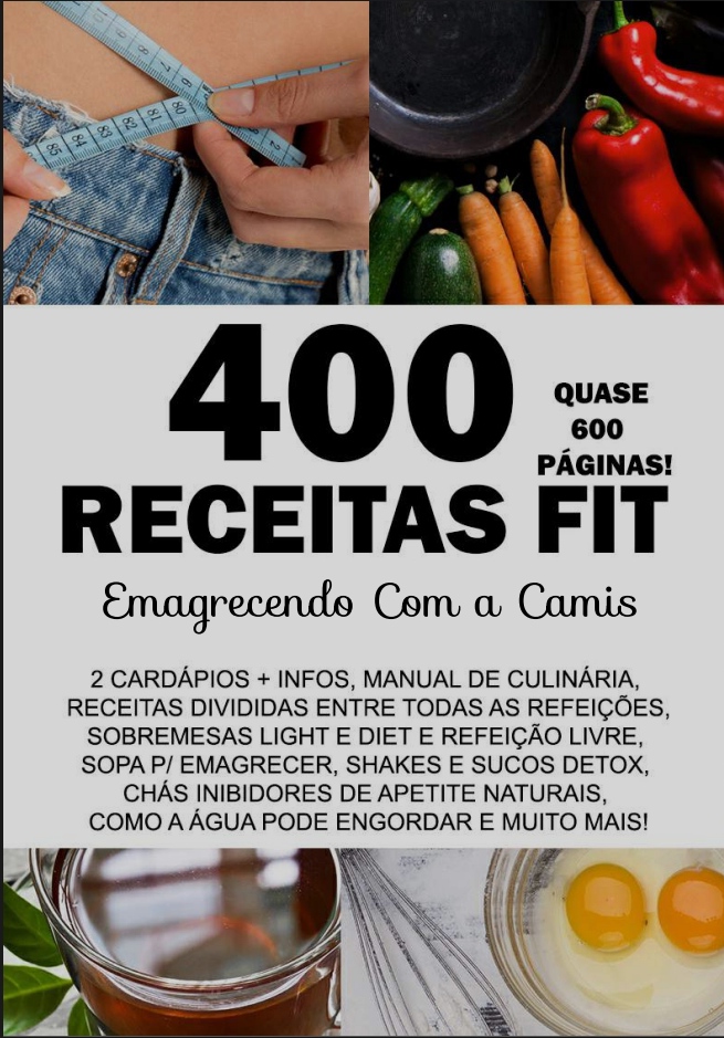 400 Receitas fits com cardápio