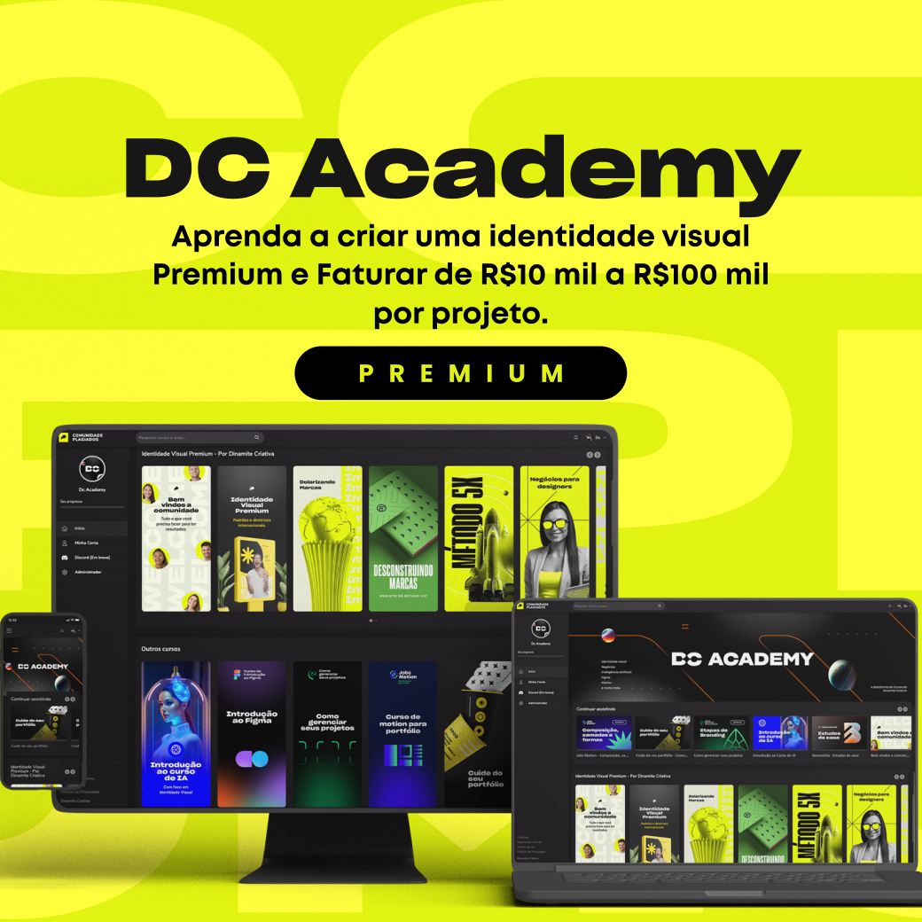 DC Academy - Aprenda a criar uma identidade visual Premium e Faturar de R$10 mil a R$100 mil por ...