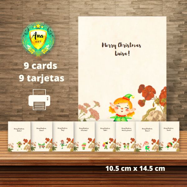 Christmas card templates / Plantillas de tarjetas de navidad - Anai...