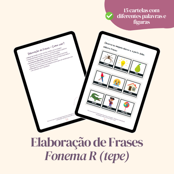 Elaboração de Frases fonema R (tepe) - parte da Coleção Resolvendo ...