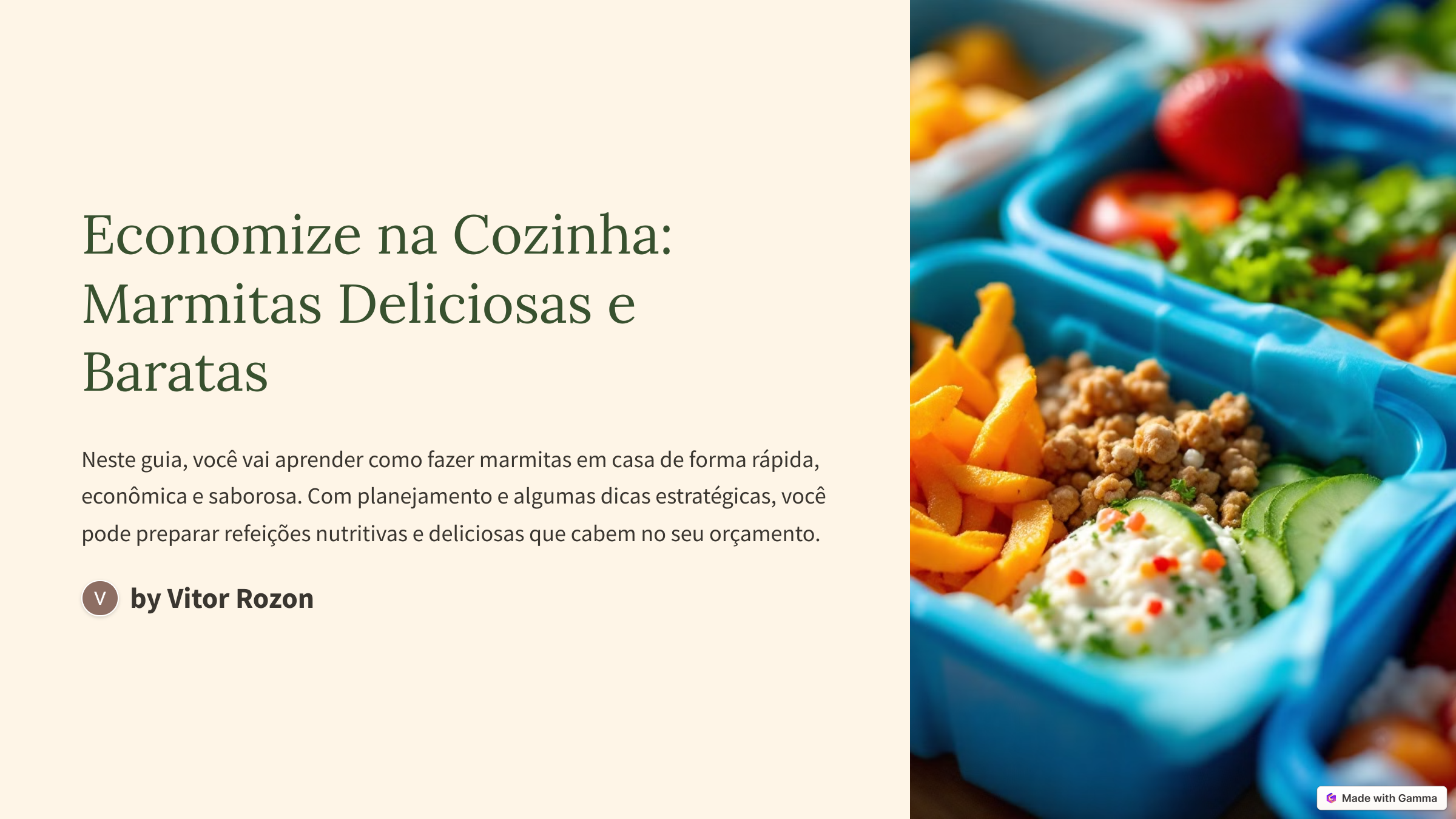 Marmitas econômicas, saúde em dia: o guia para refeições deliciosas e acessíveis